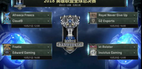 LOLS8：八强分组无内战！IG将迎战KT ，RNG对阵G2！-小米游戏中心